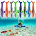 8Pc 5" Underwater Diving Torpedo Sharkpedo, Pool Dive Throw Toypedo ...