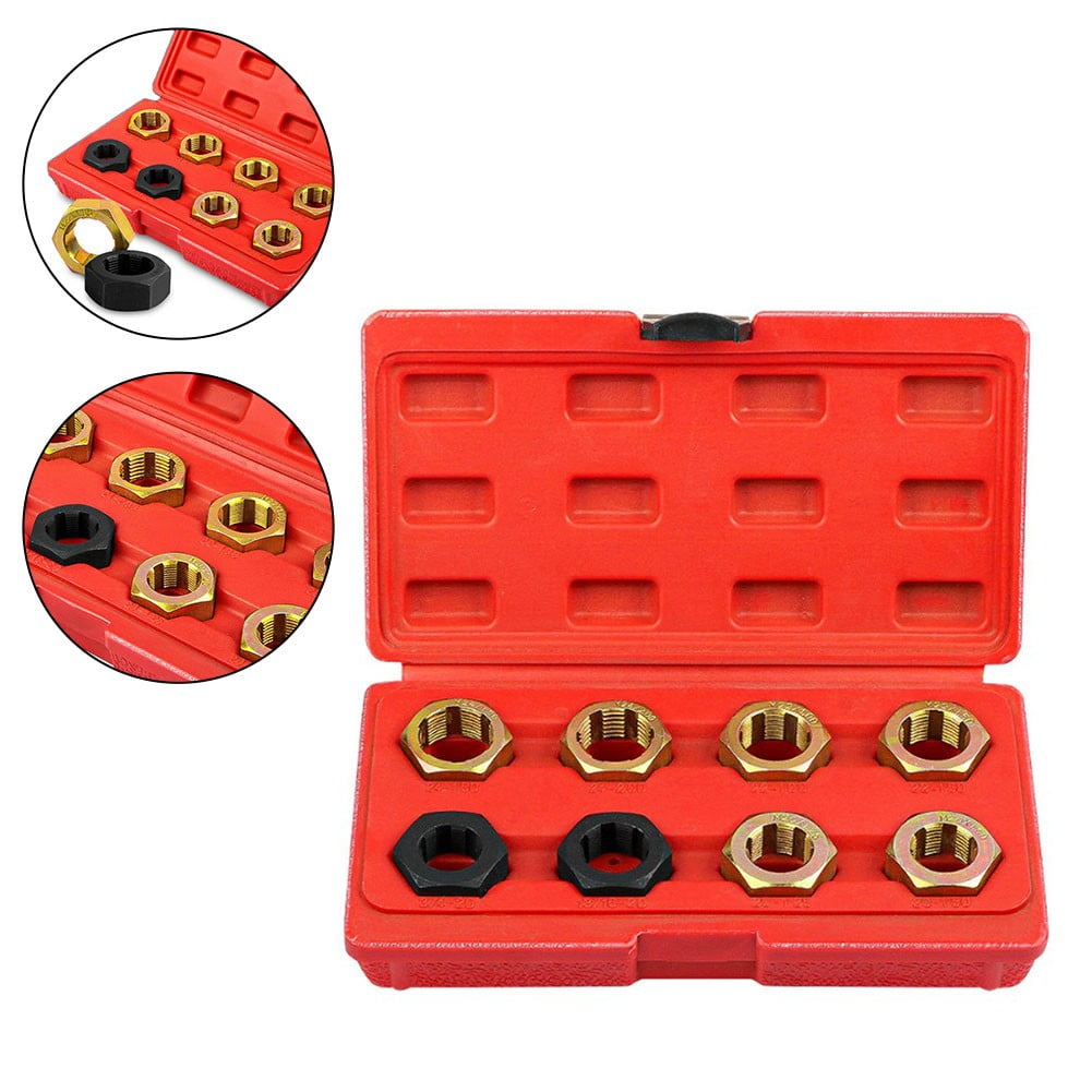 8Pc Axle Spindle Rethreading Tool Set Thread Chaser Repair with Case ...