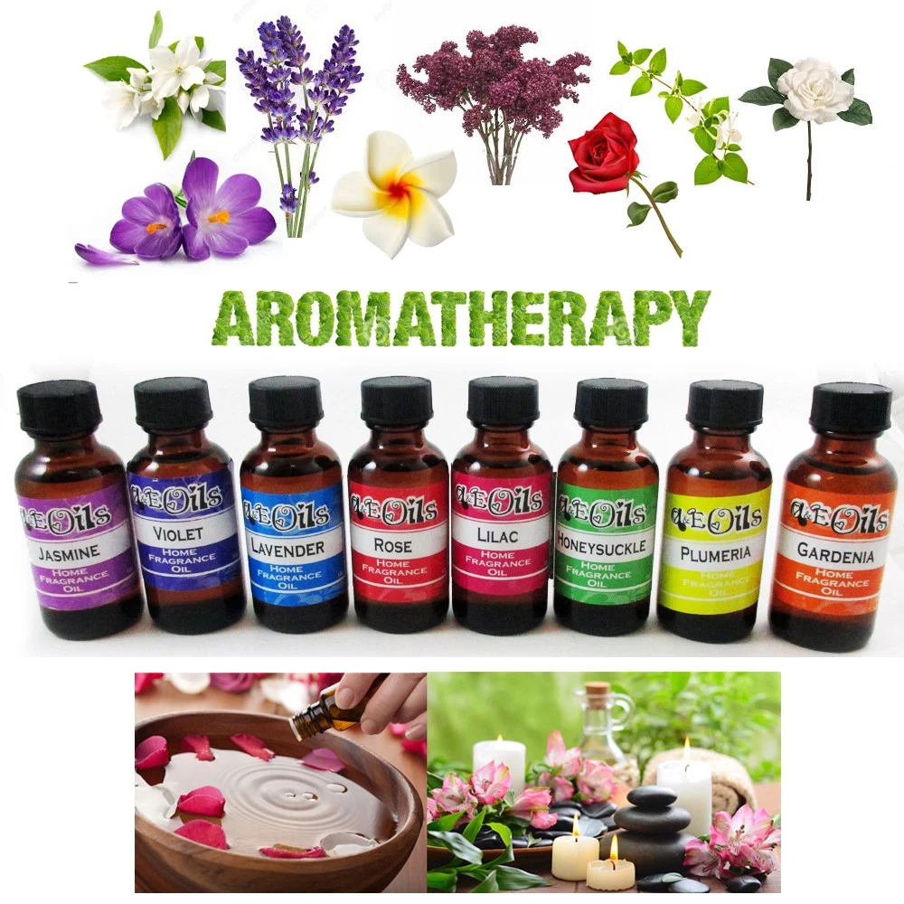 8Pc Essential Oils Aromatherapy Therapeutic Natural Fragrances Diffuser ...