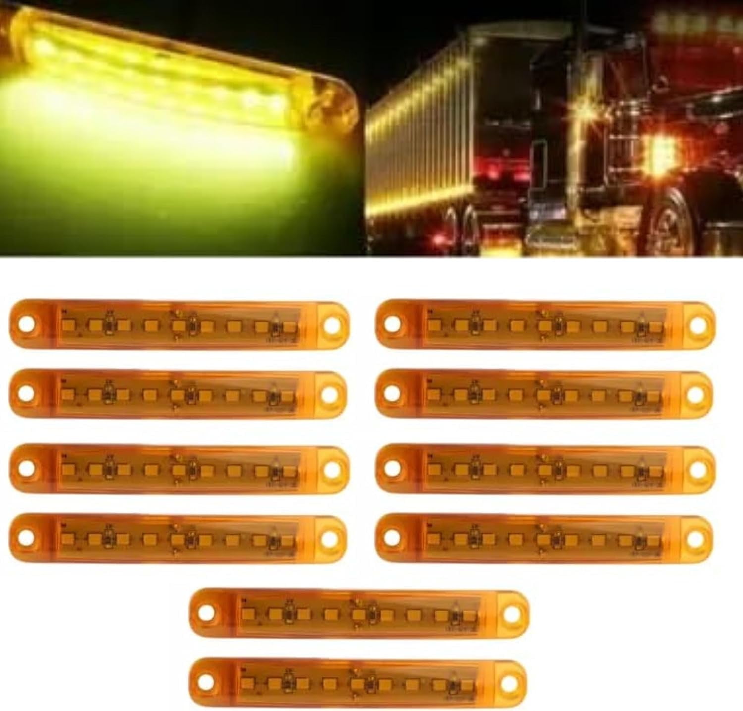 8Pc Trailer Rv Marker Led Light Clearance Light Blue, 2x2 Inch Led ...