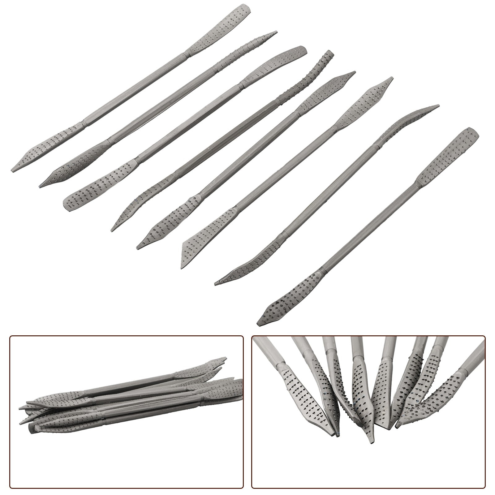 8Pc Wood Working Rasp Riffler File Set Double Ended Coarse for Wood ...