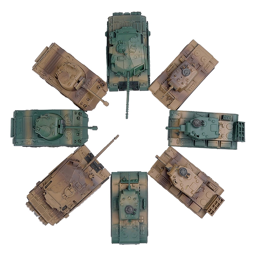 8Pcs 1:72 Assemble Tank Kits Hobby Building Battle Tank for Toys Kids ...