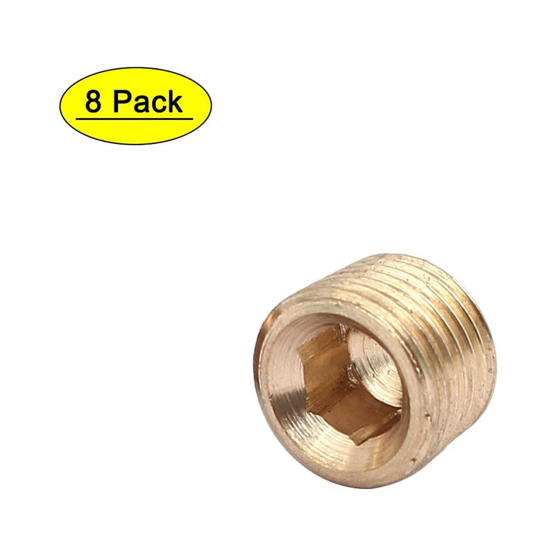 8Pcs 1/8BSP Male Thread Brass Hex Soket Head Pipe Plug Connector ...