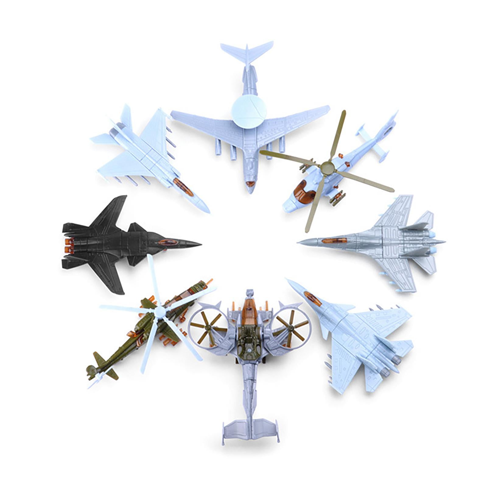 8Pcs 11cm Plastic Fighter Aircraft 4D Fighter Aircraft Model Aircraft ...