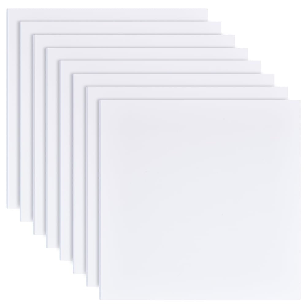 8Pcs 12x12 Inch White Foam Boards 2mm Square PVC Foam Sheet Poster ...