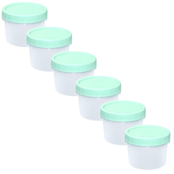 8Pcs 160ml/5.6oz Reusable Small Plastic Containers with Light Green ...