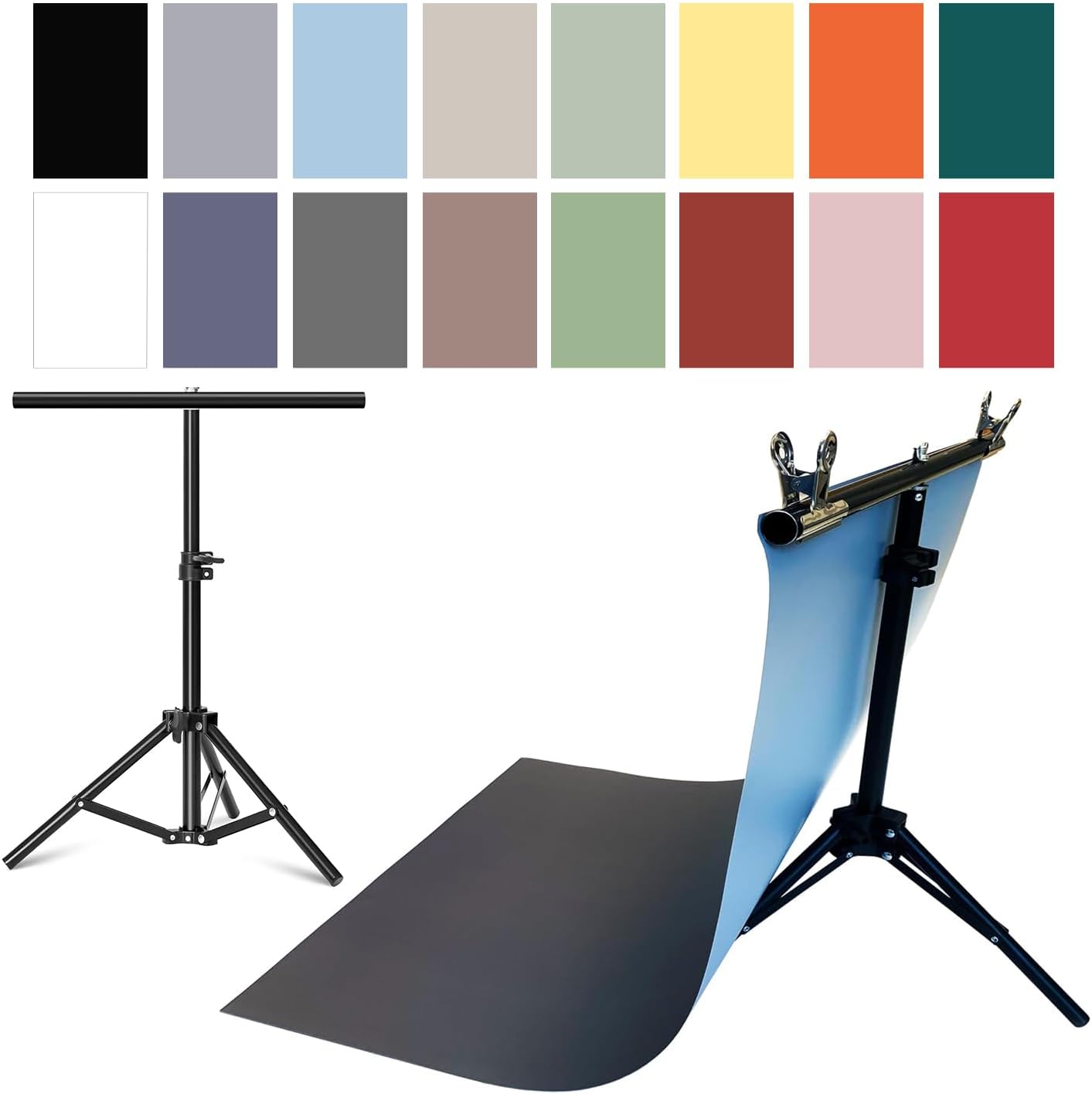 8Pcs 16Patterns Tabletop Photography Backdrops Paper With Stand Small ...