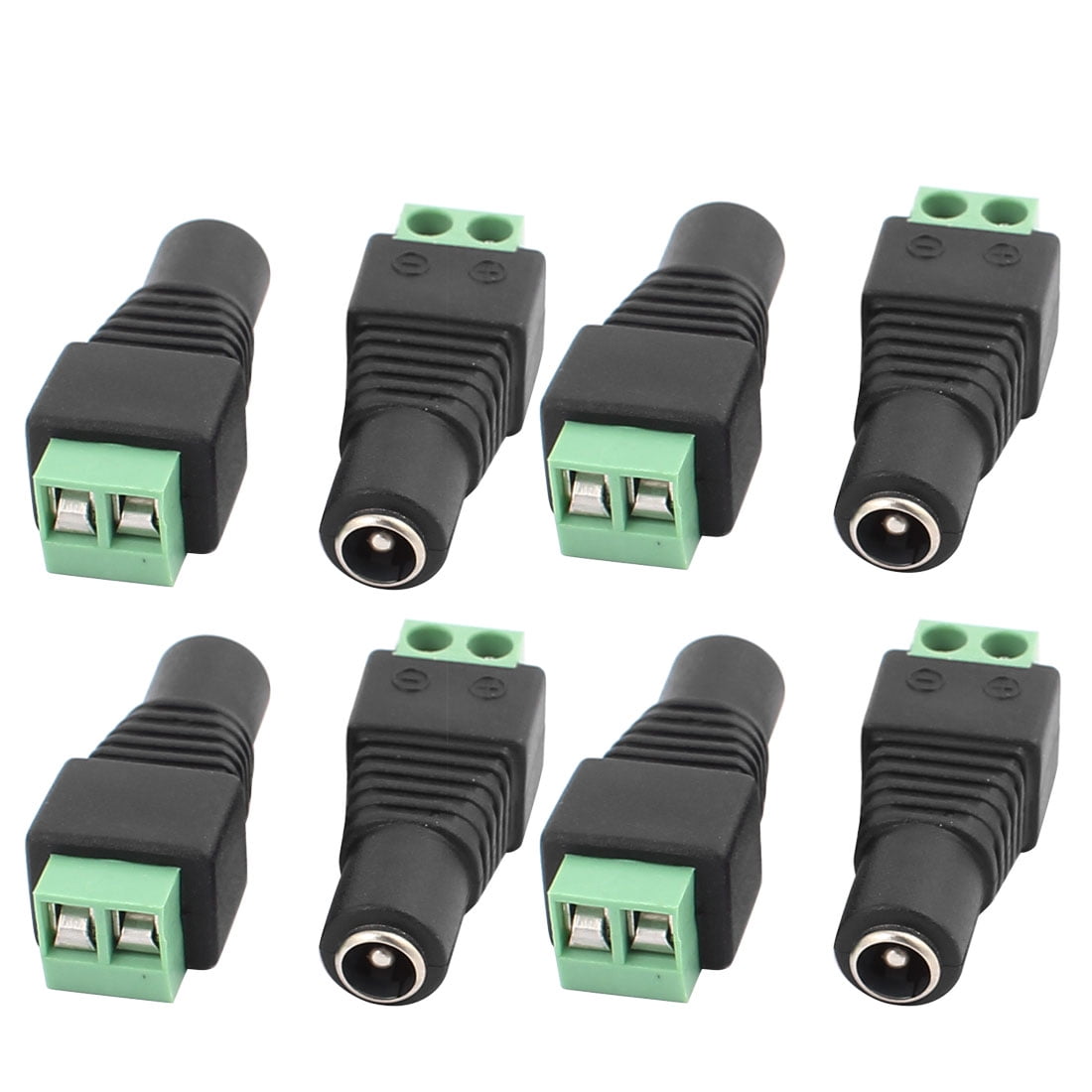 8Pcs 2.1 x 5.5mm DC Power Female Jack Adapter Wire Connector For CCTV ...