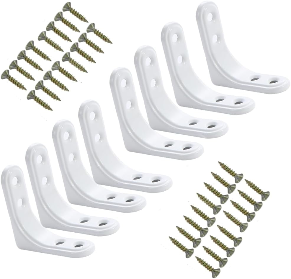 8Pcs 2 Inch Heavy Duty L Brackets, Wall Mount Right Angle Corner Braces ...
