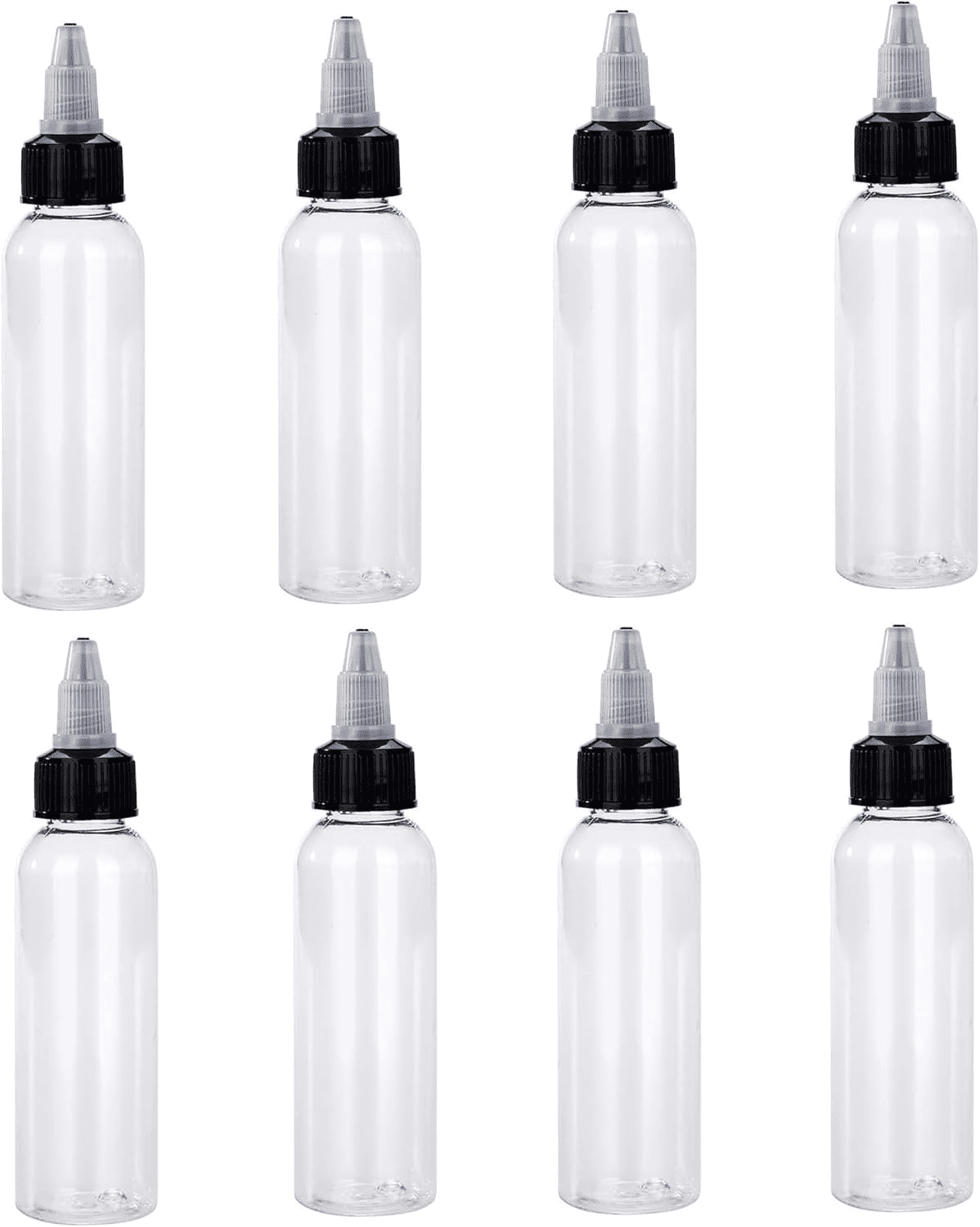 8Pcs 2 Oz Squeeze Bottles Dispensing Plastic Squeeze with Twist Cap ...