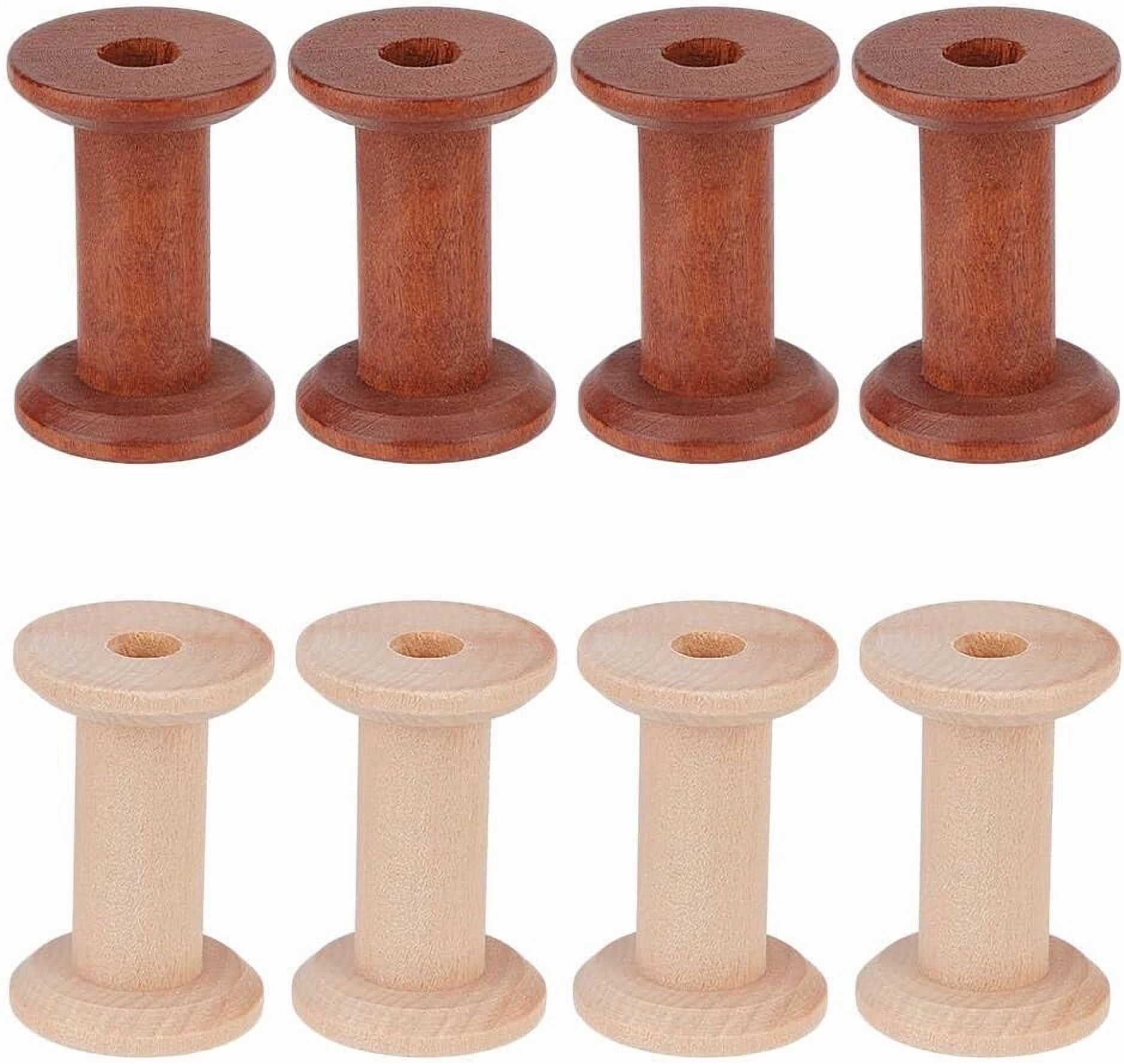 8Pcs 2 Styles Wooden Bobbins Column Mixed Color 18~50x35~52mm 4pcs ...