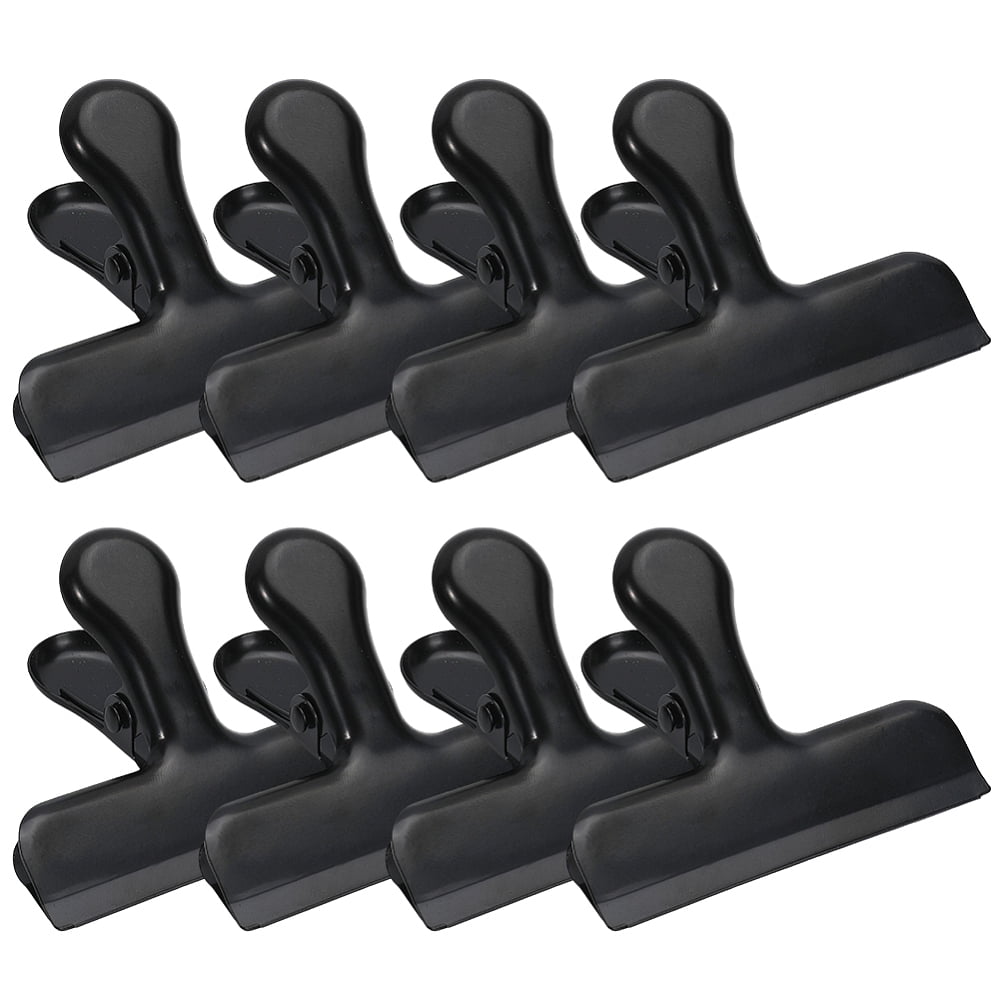 8Pcs 3 Inch Stainless Steel Bag Clips Black Heavy Duty Chip Clip Seal ...
