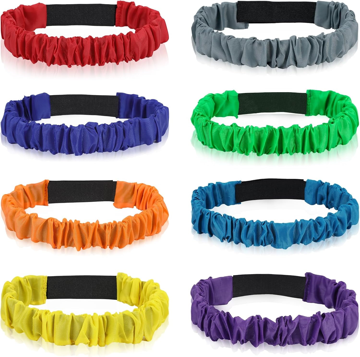 8Pcs 3 Legged Race Bands Elastic Tie Rope, 8 Assorted Colors for Relay ...