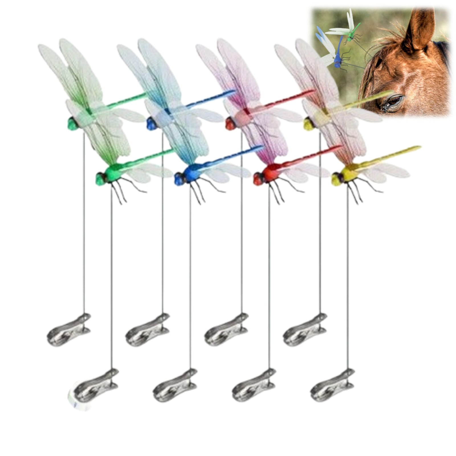 8Pcs 3D Dragonfly Garden Decor Dragon Fly Garden Stakes Dragonflies ...