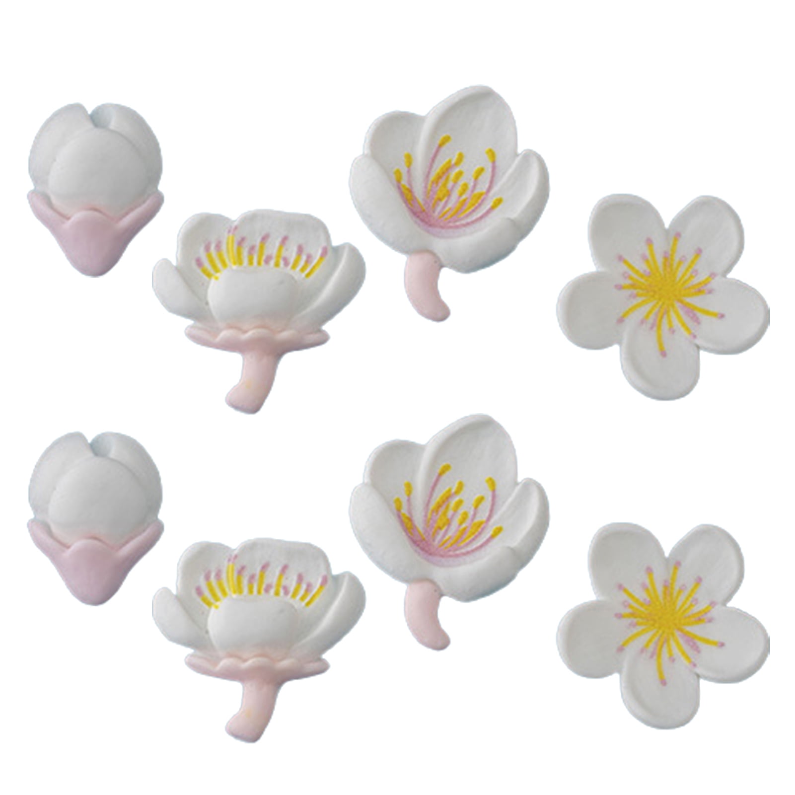8Pcs 3D Flower Refrigerator Magnet Refreshing Pastoralism Style Solid ...