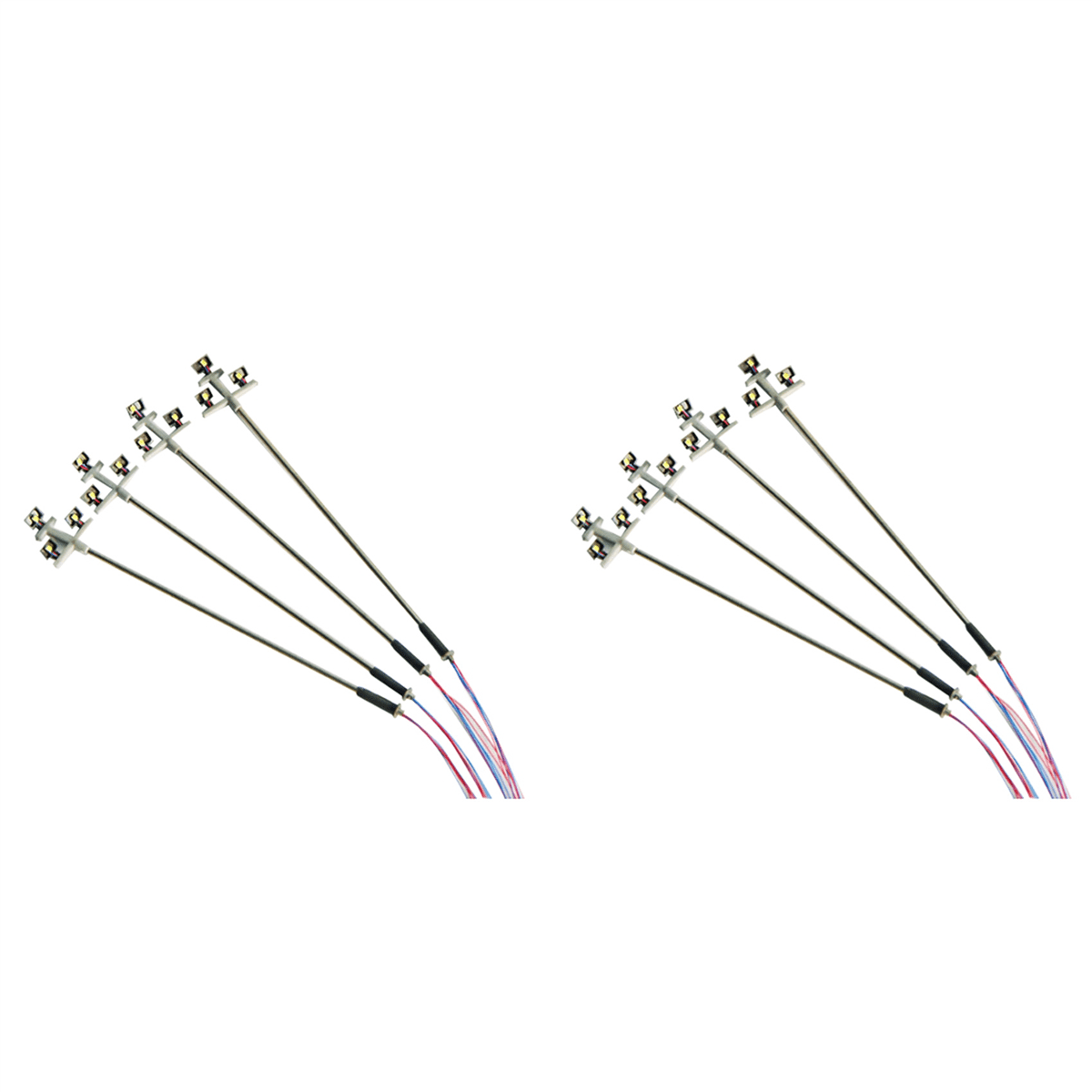 8Pcs 3V LED Miniature Lamp Set Street Light Model for Ho Train Railway ...