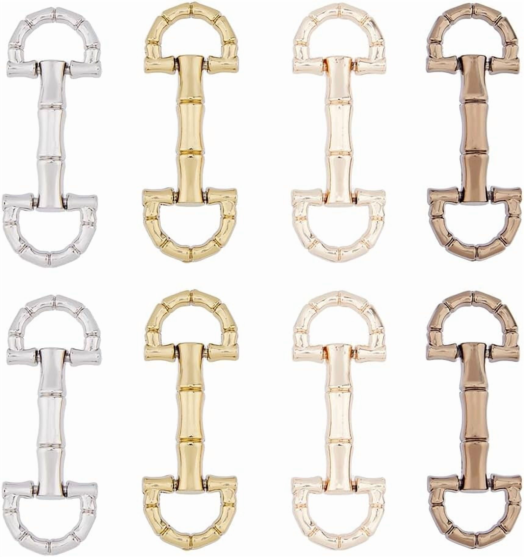 8Pcs 4 Colors Alloy D Ring Snaffle Bit Buckles Colorful Horse Bit ...