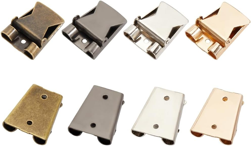 8Pcs 4 Colors Bolo Tie Clasps Bulk Gold Silver Bronze Black Iron ...
