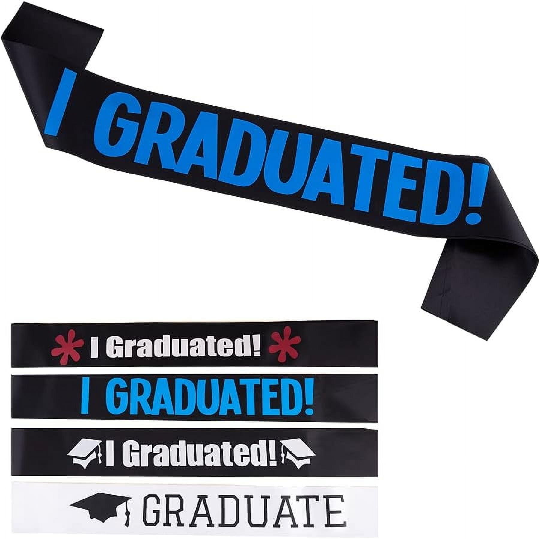 8Pcs 4 Colors Bulk Graduation Sash Black and White Graduation Stole ...