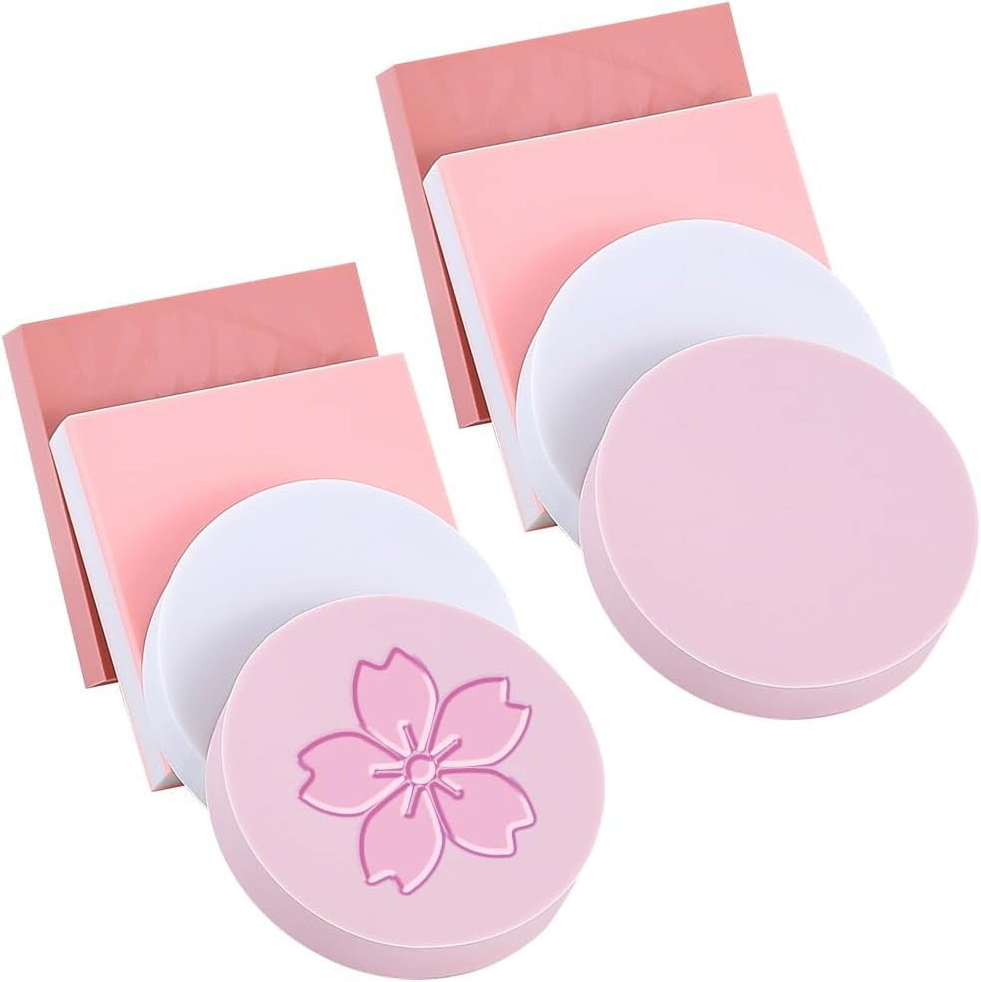 8Pcs 4 Styles Pink Rubber Carving Blocks Round Square Linoleum Blocks ...