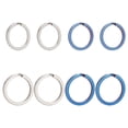 8Pcs 4 Styles Titanium Alloy Split Key Rings Double Loops Jump Rings ...