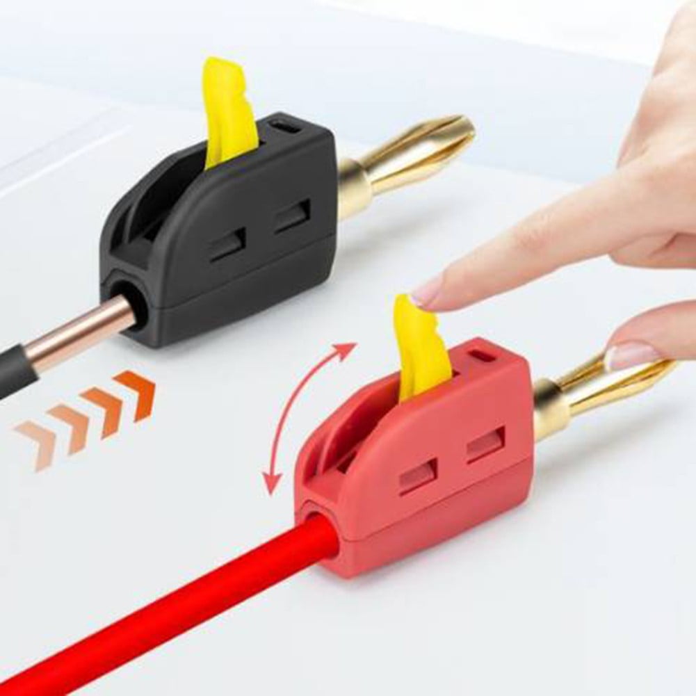 8Pcs 4Mm High Current Quick Connection Banana Connector Gold Plated ...