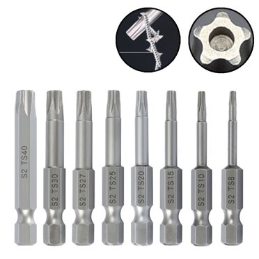 Tonsiki Torx Bit Set with Screwdriver Handle ,50mm Security Torx ...