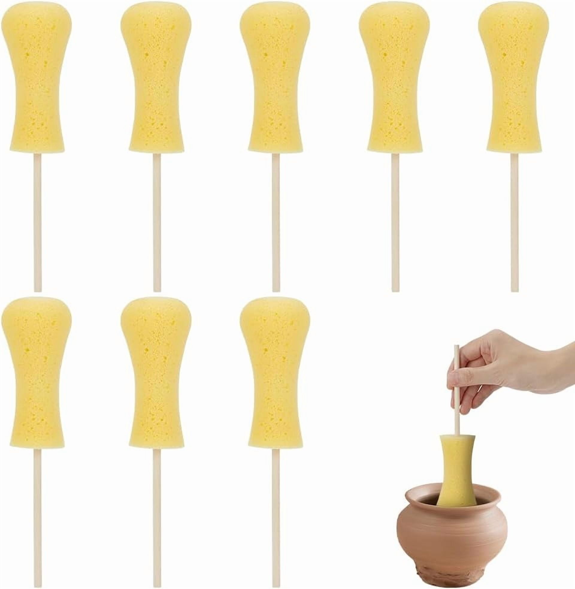 8Pcs 8.2×1.9 Inch Pottery Sponges Stick Burr Repair Sponge Stick ...