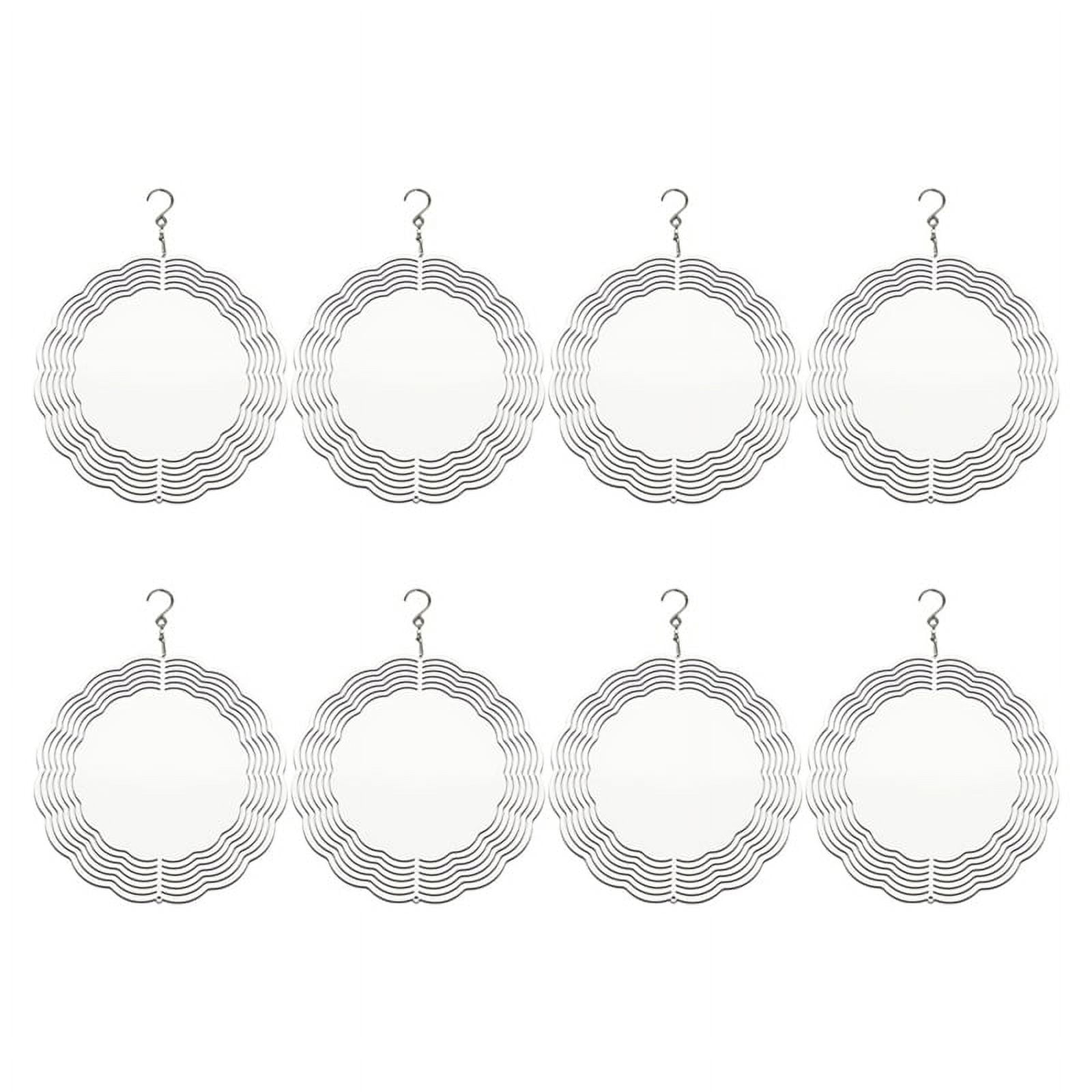 8Pcs 8 Inch Sublimation Wind Spinner Blanks 3D Wind Spinners Hanging ...
