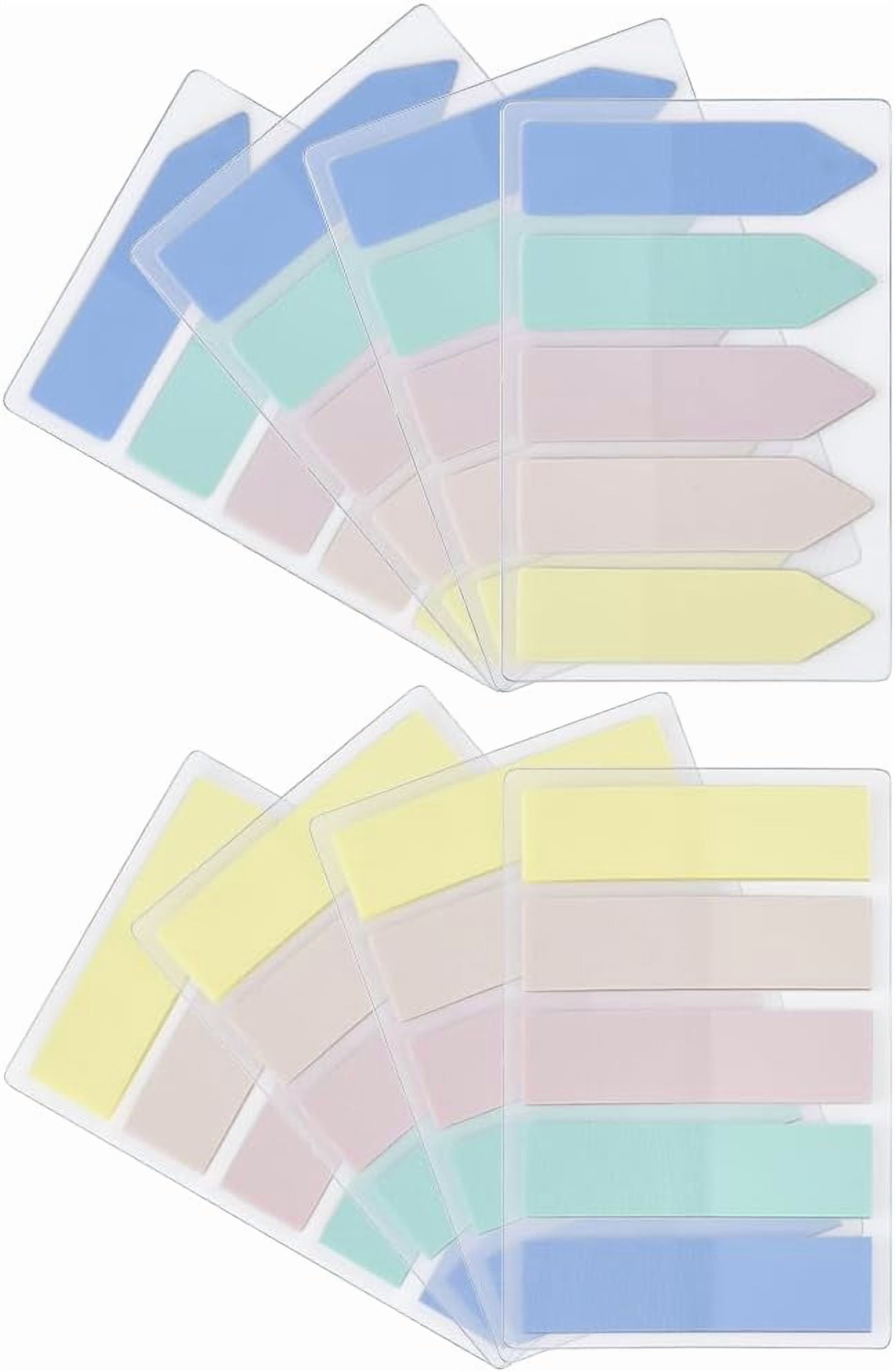 8Pcs 800 Sheets PET Index Tabs 45x12mm Mini Notepad Post Memo Colored ...