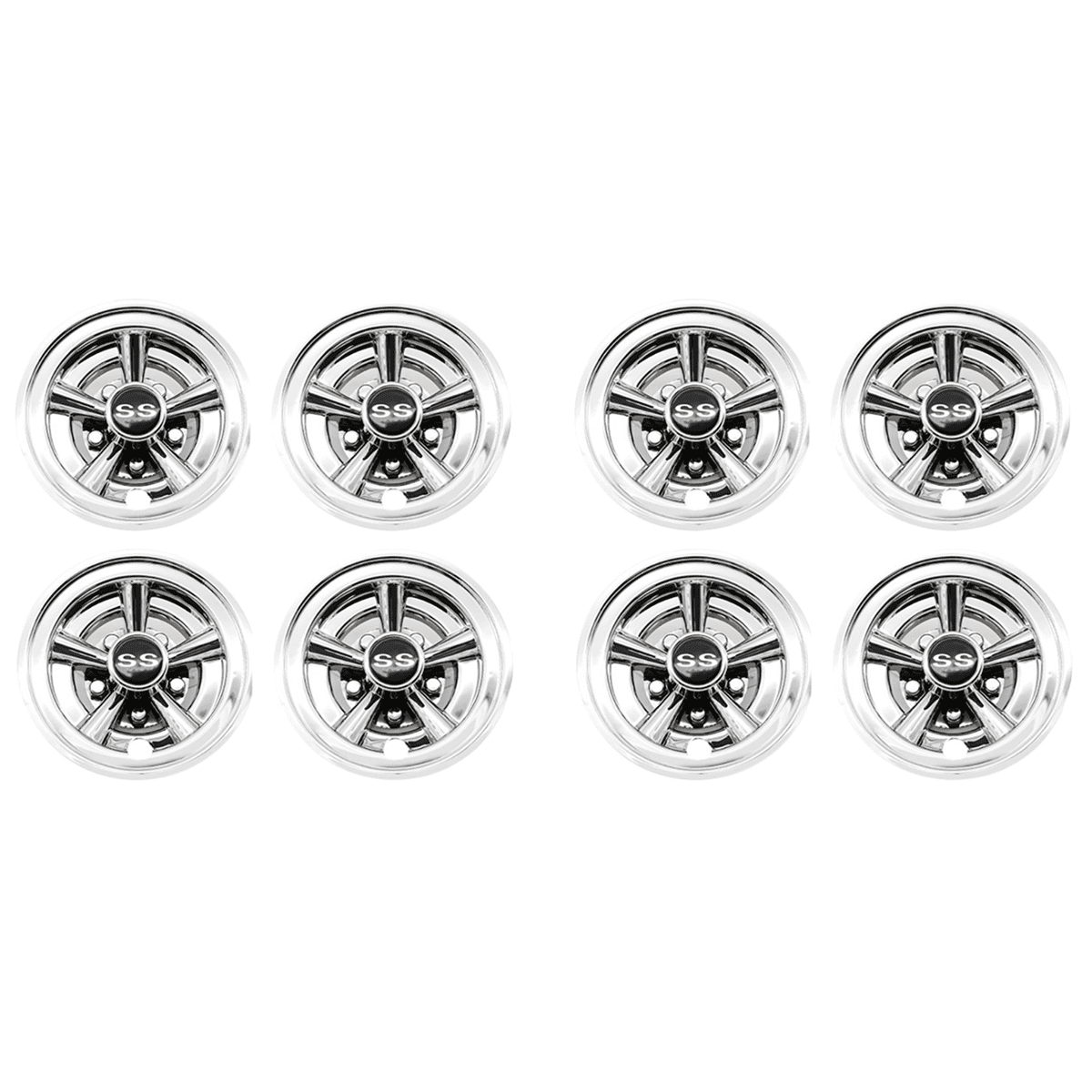 8Pcs 8Inch Golf Cart Wheel Covers, 5 Spoke Design Hub Cap for Golf ...