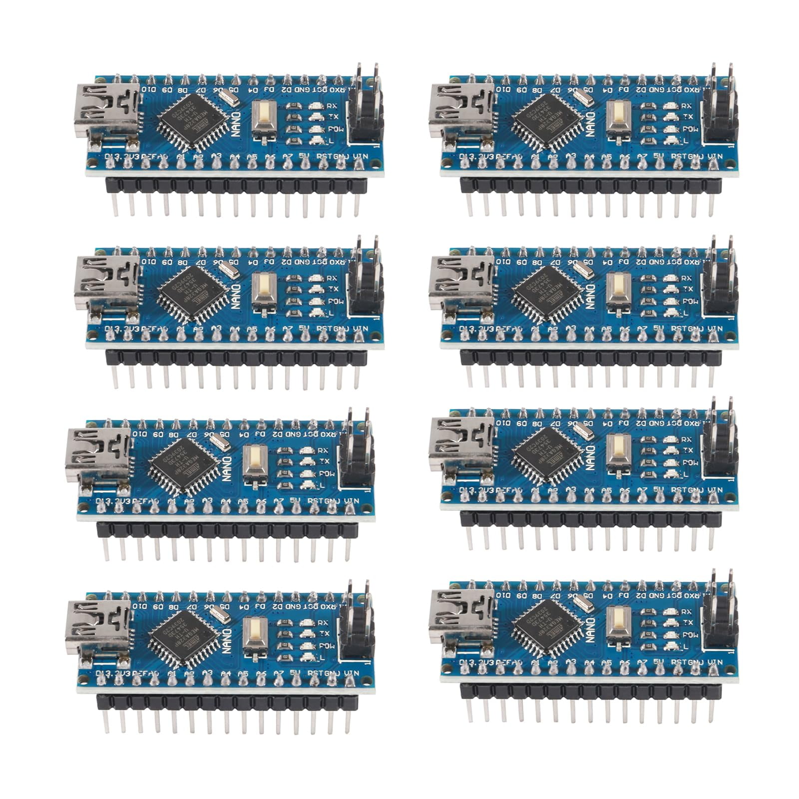 8Pcs ATmega328P Mini USB RRF12 Nano 3.0 Compatible with Nano Controller CH340 USB Driver 5V ...