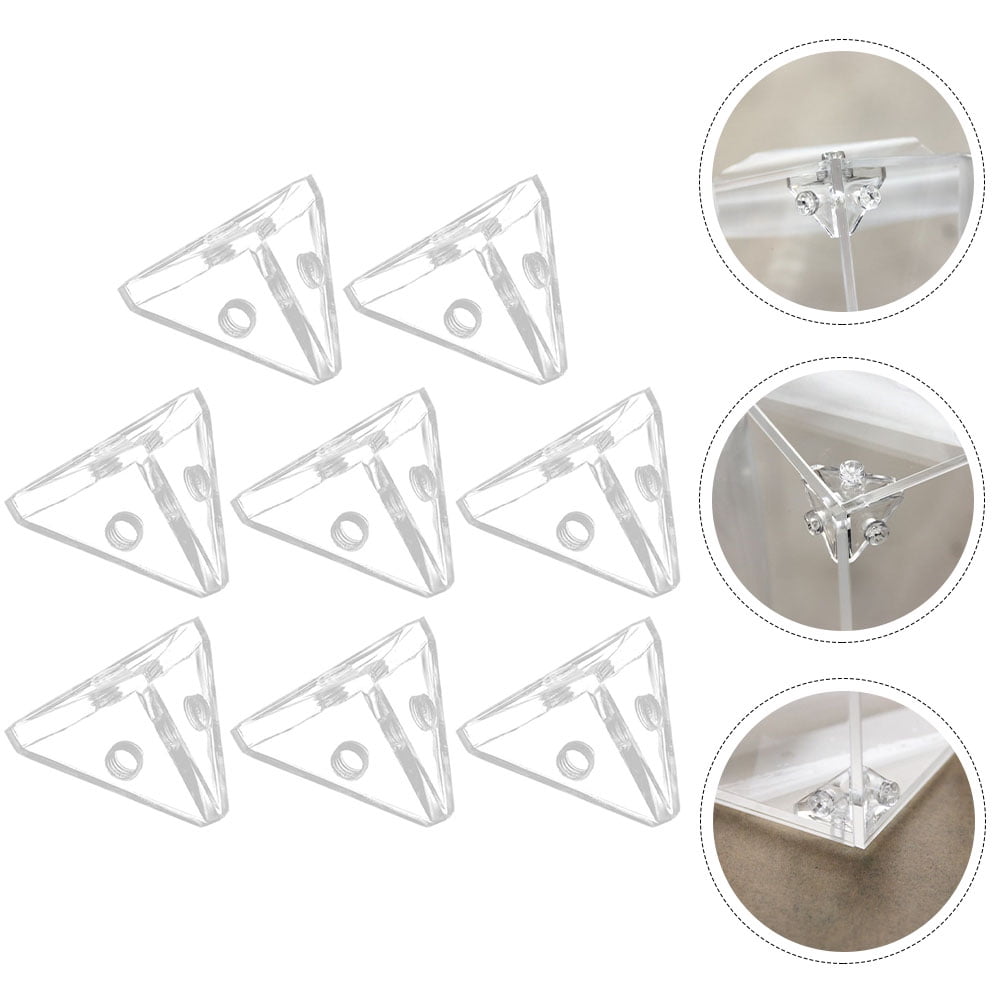 8Pcs Acrylic Display Case Triangle Connectors Corner Connector ...