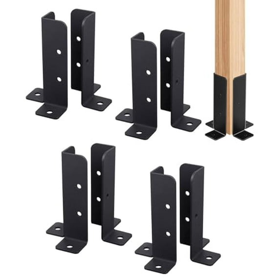 8Pcs Adjustable Deck Post Anchor Base Brackets Kit - Heavy Duty ...