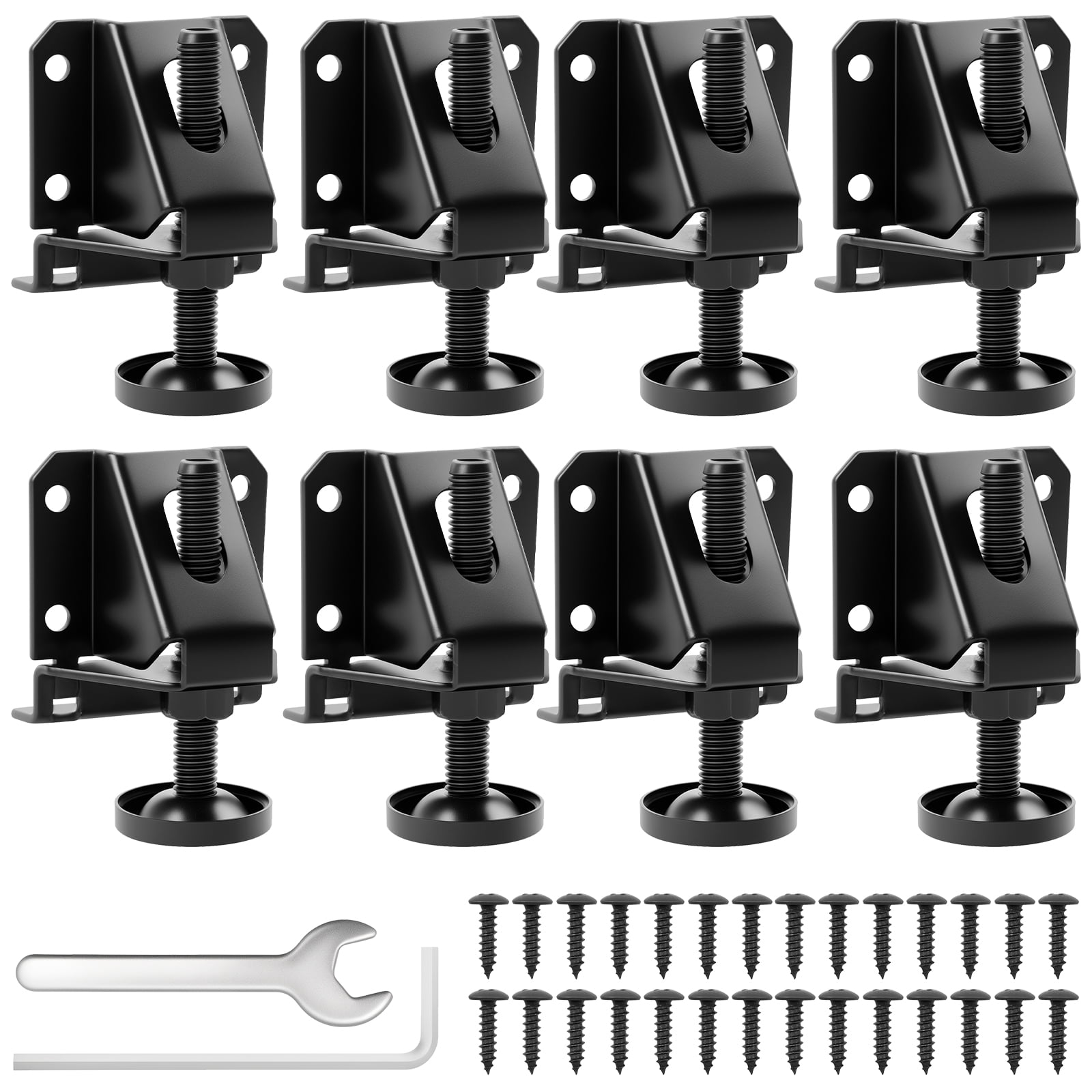 8Pcs Adjustable Leveling Feet Heavy Duty Furniture Levelers Non Slip ...
