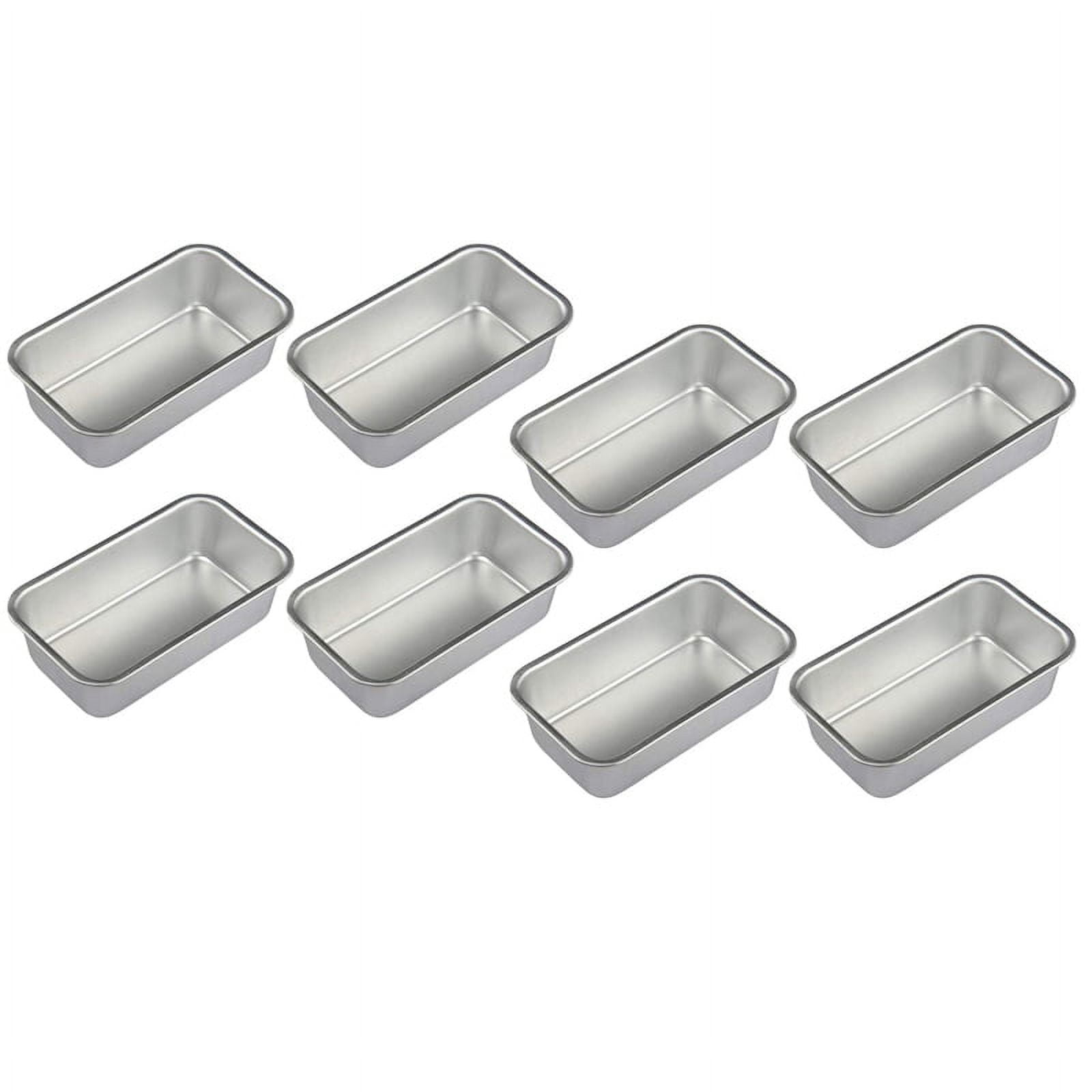 8Pcs Aluminum Alloy Loaf Tin Rectangular Non-Stick Bread Mould Bread ...