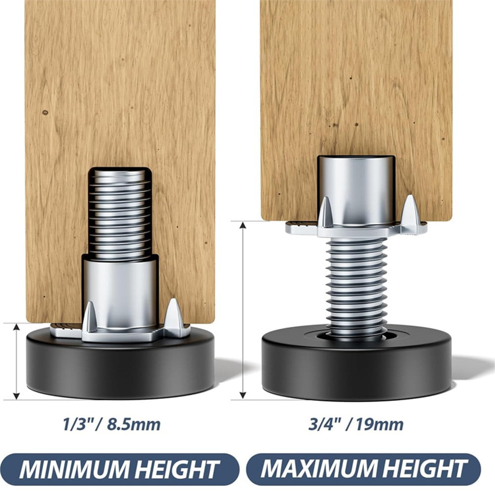 8Pcs Anti-Slip Adjustable Levelers Feet Screw In Thread Furniture Feet ...