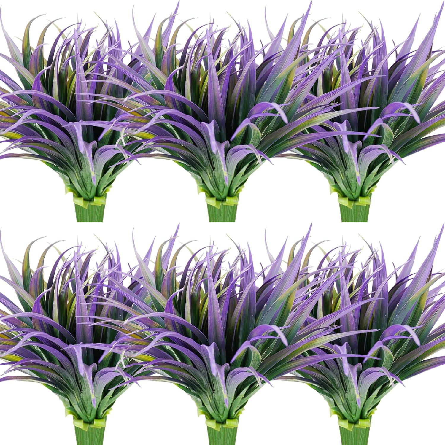 8Pcs Artificial Grass Plant Fake Outdoor Plastic Plants UV Resistant ...