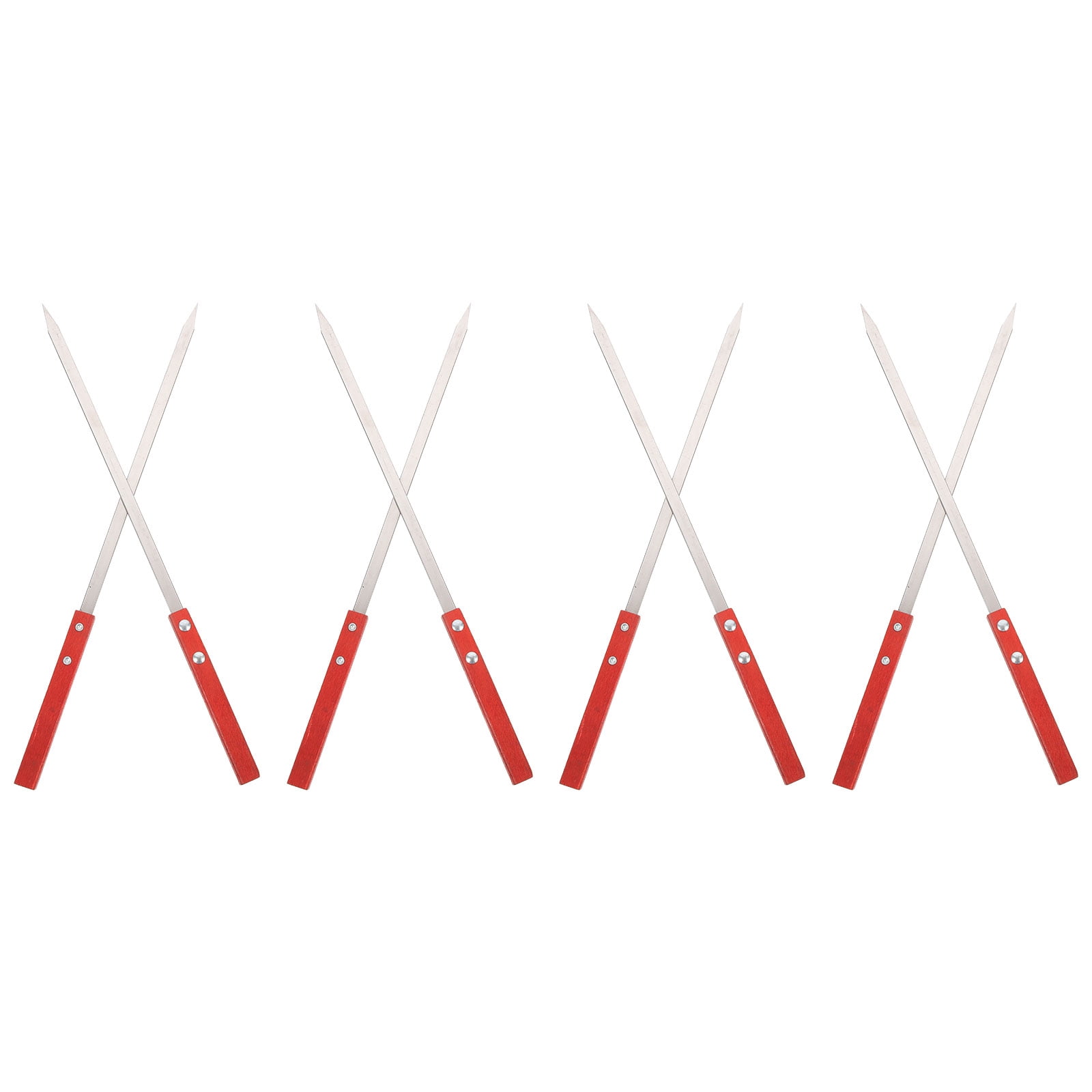 8Pcs Barbecue Sticks BBQ Roasting Needles Stainless Steel Skewers for ...