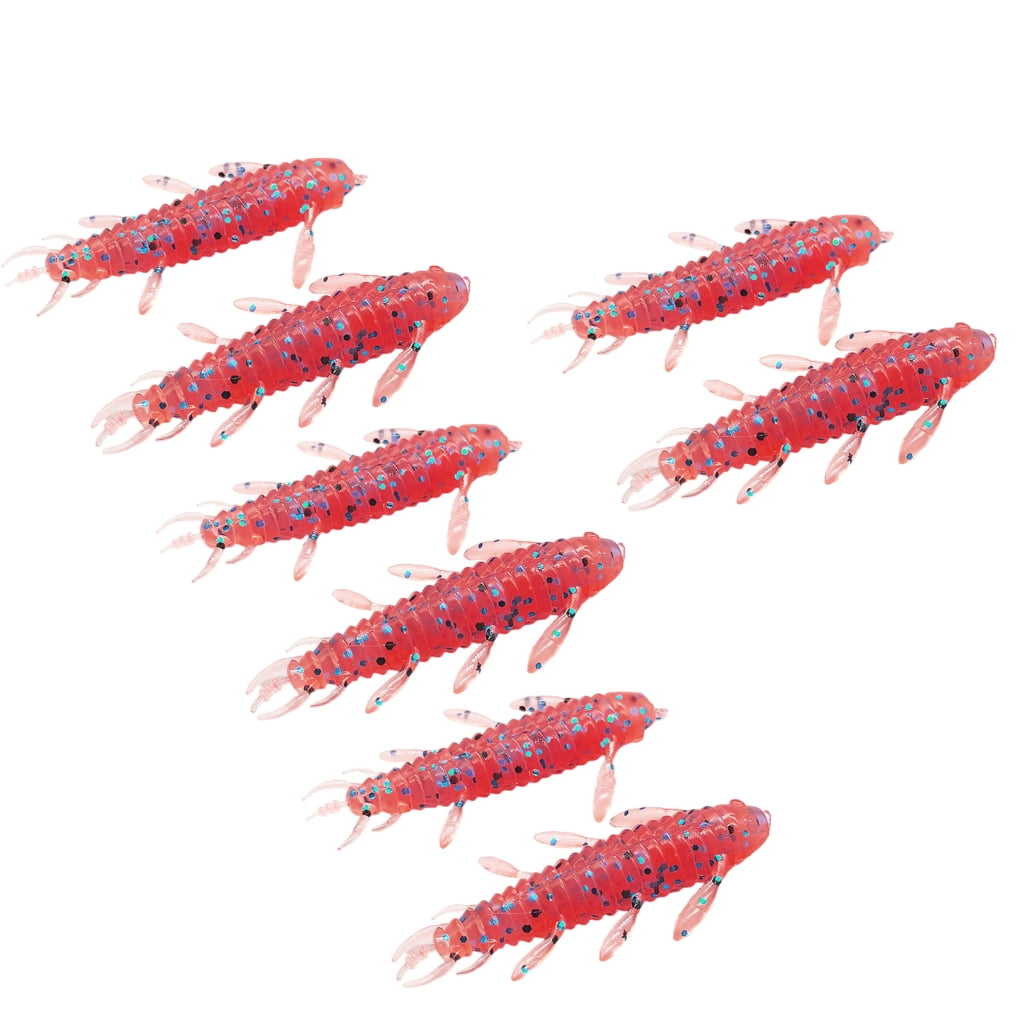 8Pcs Bass Fishing Wacky Rigs Plastic Lures Soft Worms Wacky Rigs Worms ...
