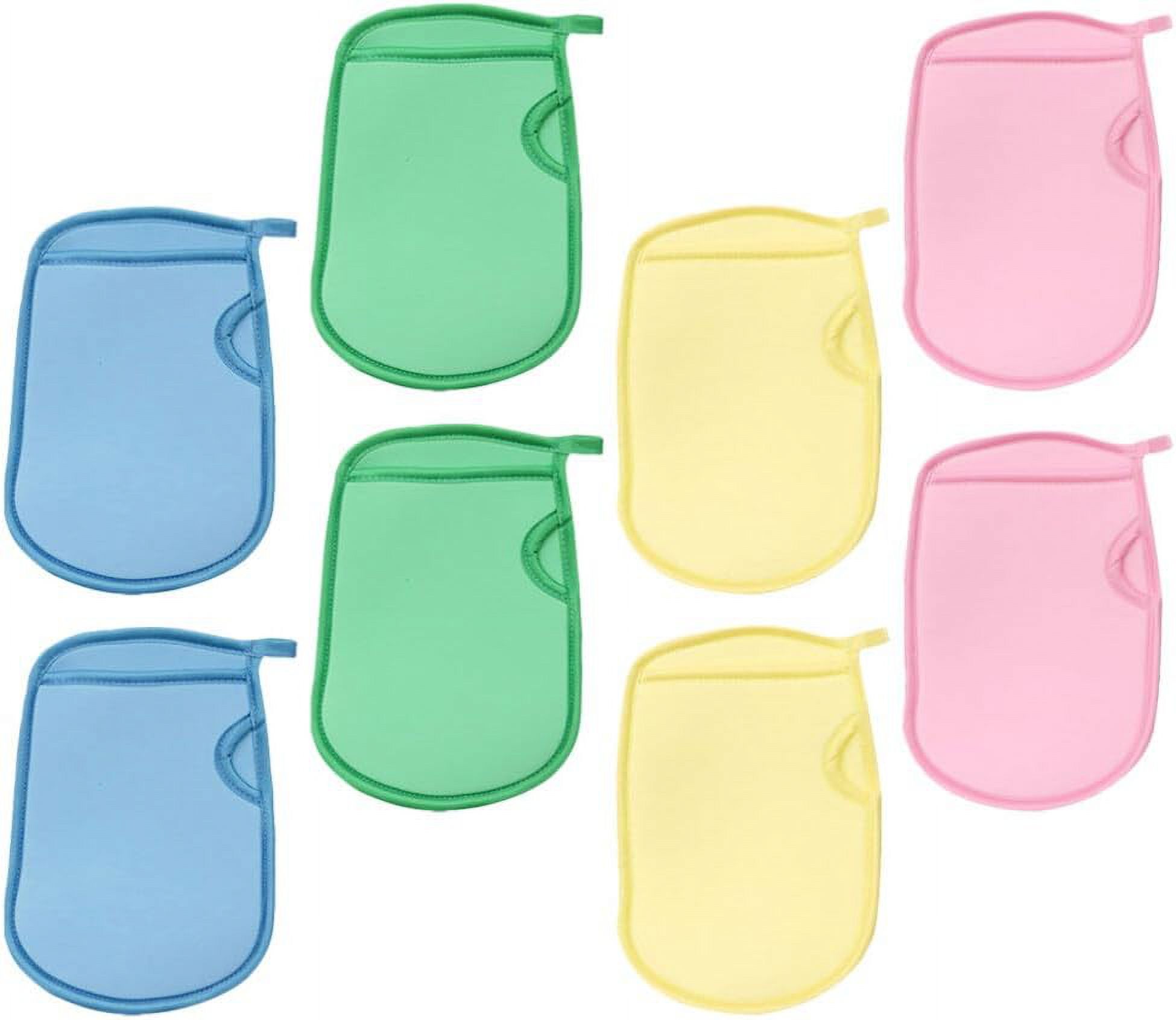 8Pcs Bathing Mittens Shower Exfoliating Glove Soft Skin Care Face Body ...