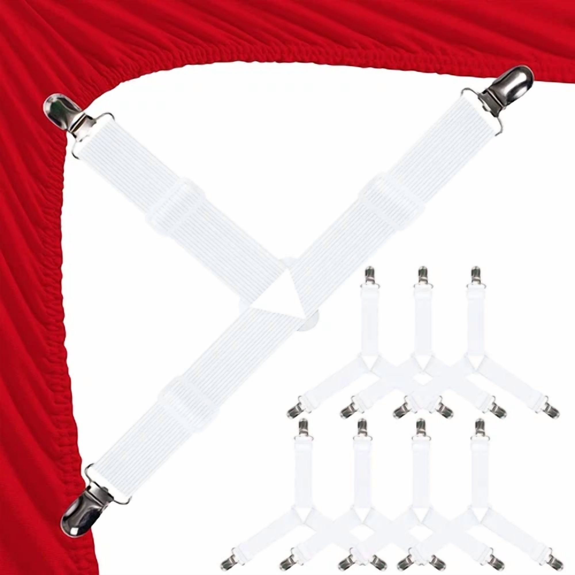 8Pcs Bed Suspender Straps Mattress Fastener Holder Triangle Grippers ...