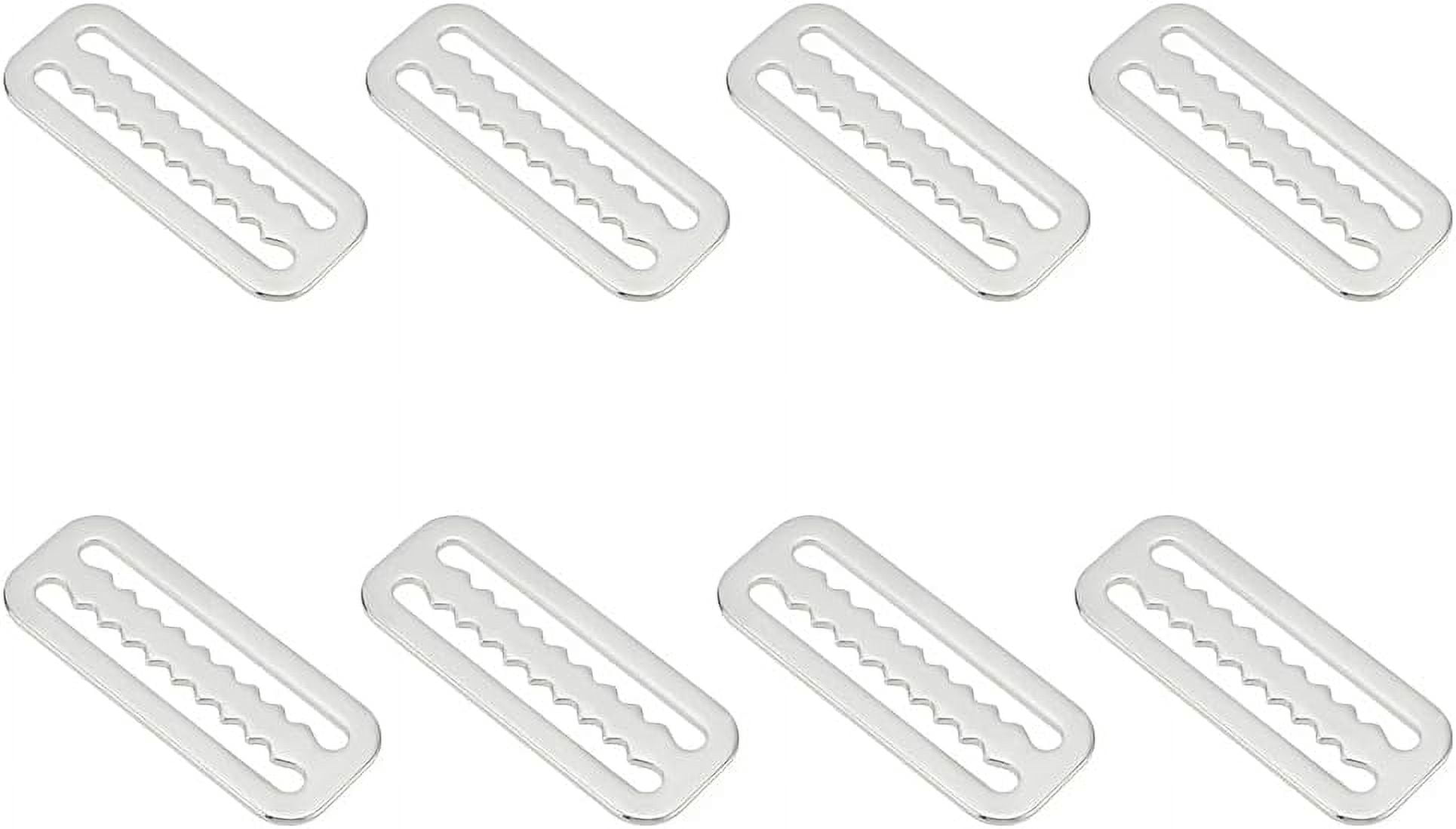 8Pcs Belt 316 Stainless Steel Slide Buckles Rectangle Stainless Steel ...