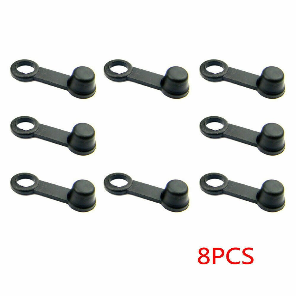 8Pcs Black Car ATV Caravan Rubber Brake Bleed Nipple Grease Cap Dust ...
