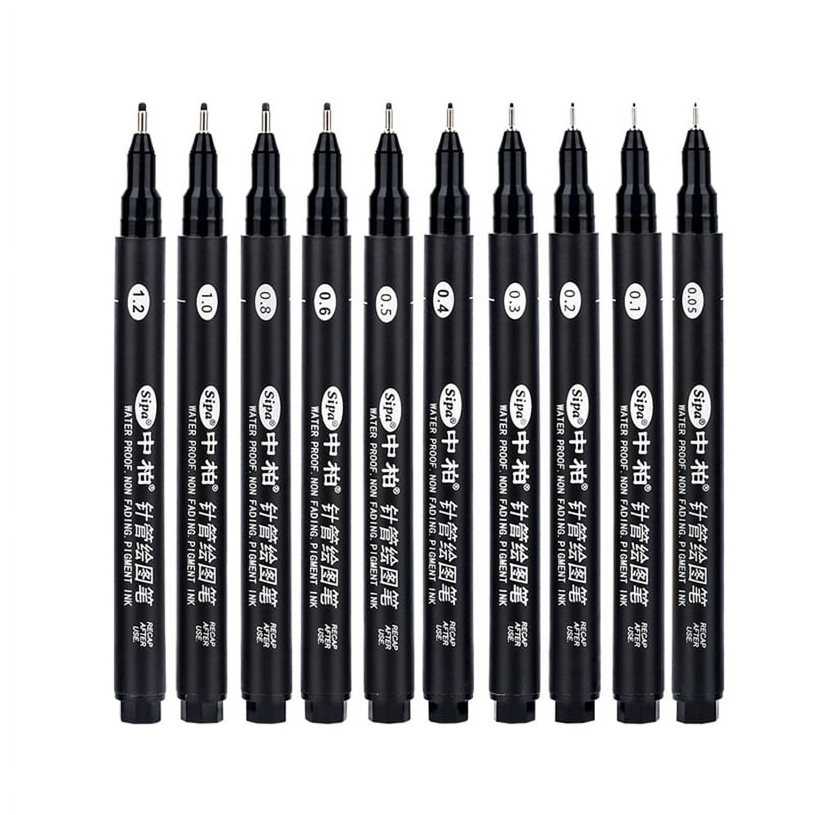 8Pcs Black Thin Liner Pens Mini Fineliner Drawing for Artist ...