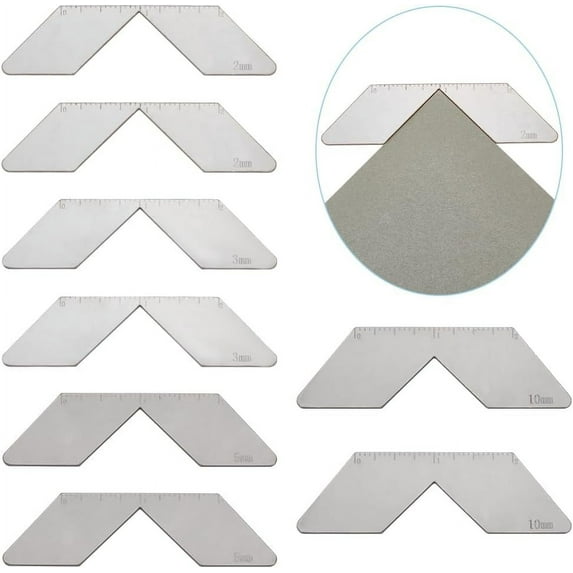 8Pcs Bookbinding Corner Miter Tool 2/3/5/10mm Stainless Steel Book ...