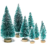 Ayieyill 30 Mini Christmas Trees - Artificial Bottle Brush, 5 Sizes ...