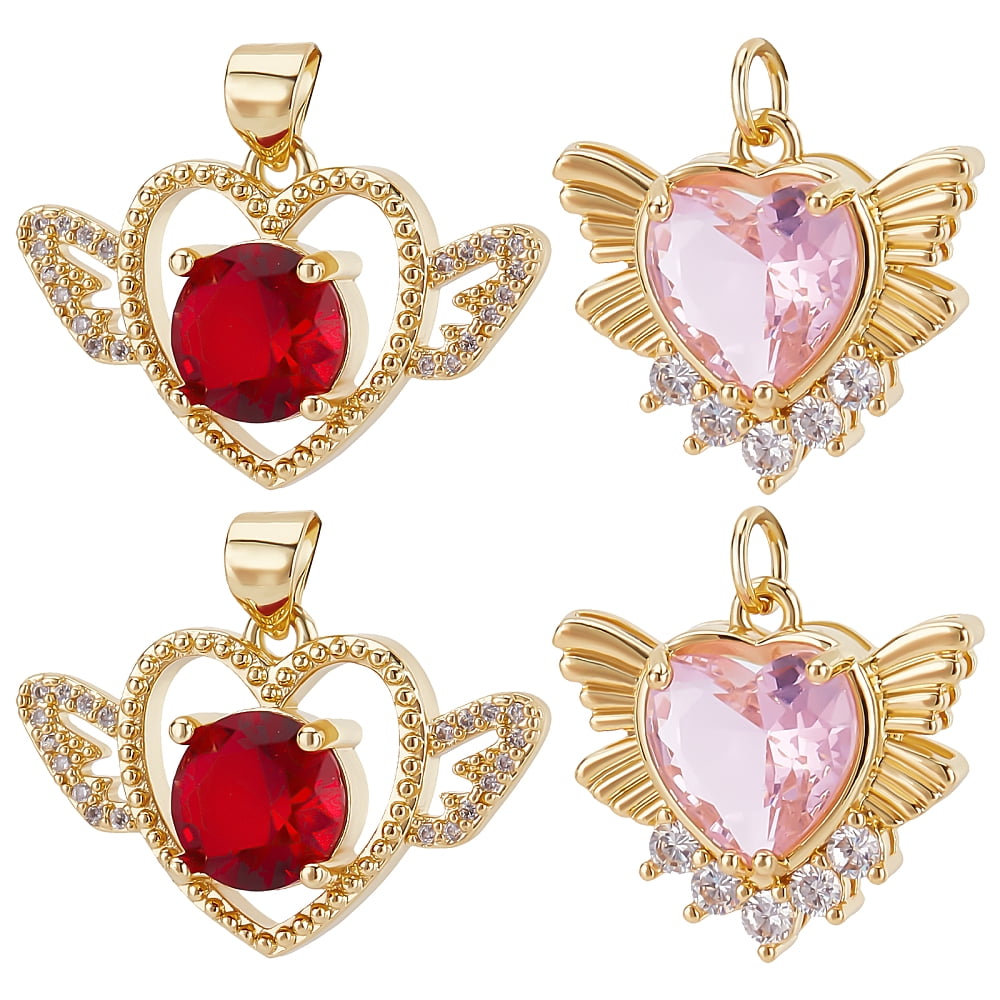 8Pcs/Box 18K Gold Plated Daisy Charms Cubic Zirconia Flower Charm ...