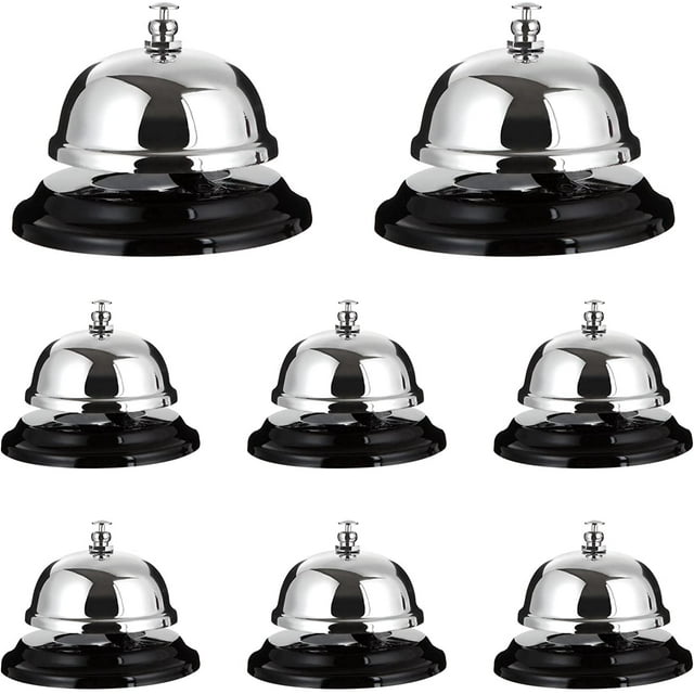 8Pcs Call Bells, 3.3 Inch Service Bell for Front Desk, Hotel Service ...
