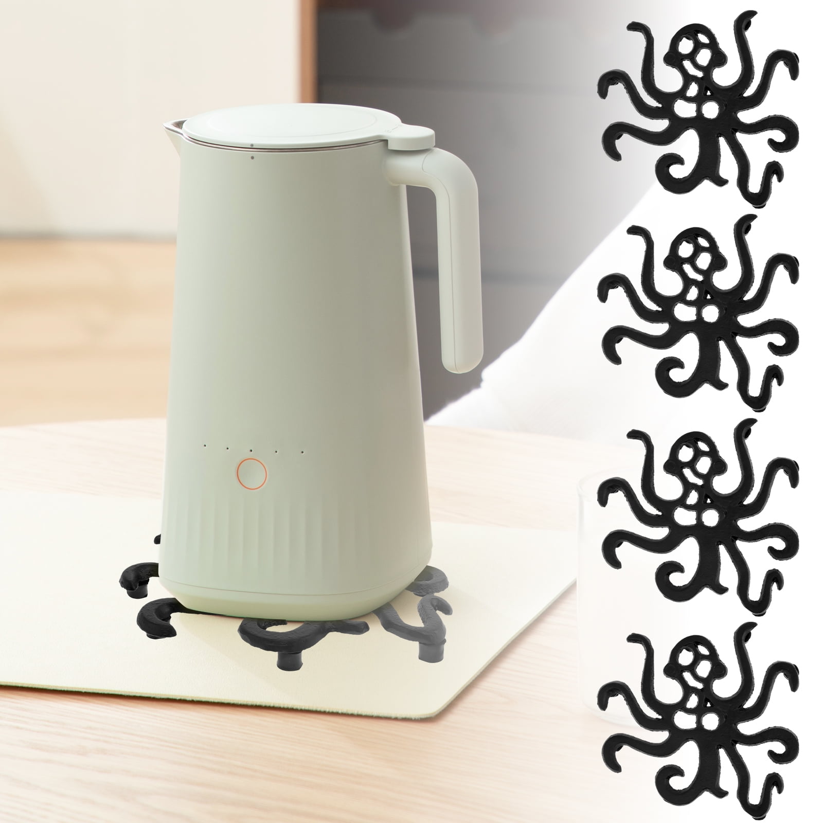 8Pcs Cast Iron Trivet Metal Trivet Heat Resistant Trivet Nonslip Hot ...